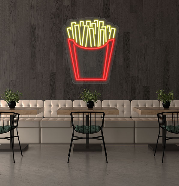 Buy French Fries Neon Sign Online | NeonChamp