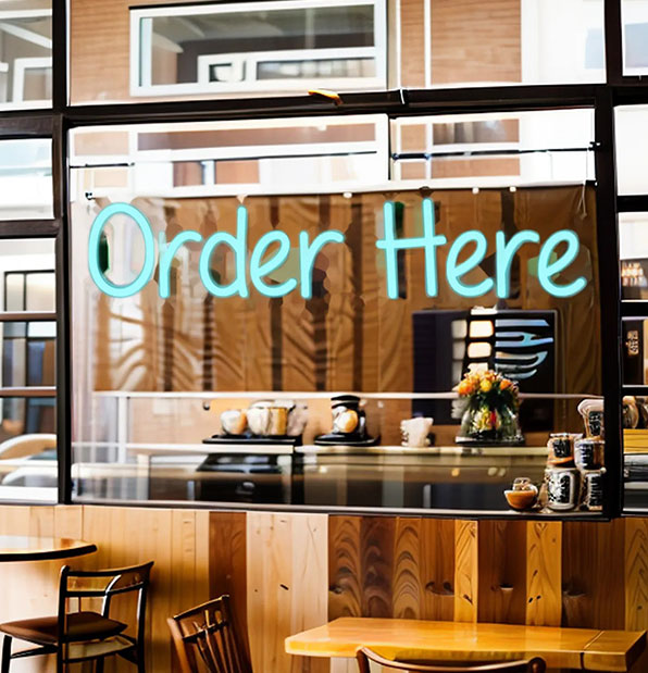 Buy Order Here Neon Sign Online | NeonChamp